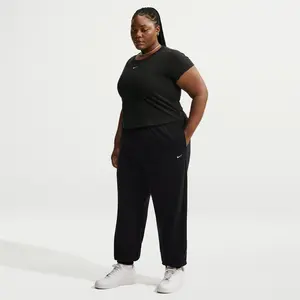 Nike Studio Fleece Medium Weight Oversized High-rise Cuffed Pants - Black