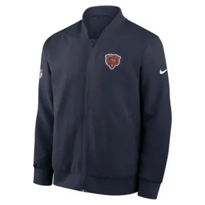 Nike Chicago Bears Sideline Nfl Full-zip Bomber Jacket - Blue