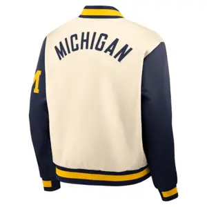 Nike Michigan Legacy College Full-snap Bomber Jacket - Brown