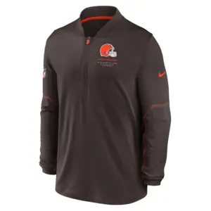 Nike Cleveland Sideline Dri-fit Nfl Half-zip Top - Brown