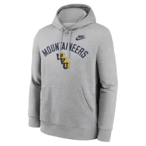 Nike West Virginia Legacy Arch Club College Pullover Hoodie - Grey
