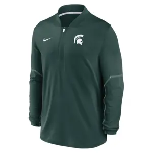 Nike Michigan State Sideline Dri-fit College 1/2-zip Top - Green