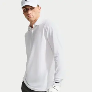 Nike Velocity Dri-fit Long-sleeve Golf Polo - White