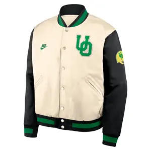 Nike Oregon Legacy College Full-snap Bomber Jacket - Brown