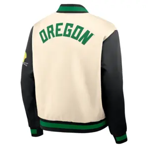 Nike Oregon Legacy College Full-snap Bomber Jacket - Brown