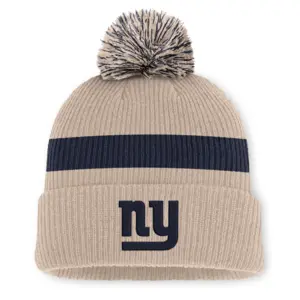 Nike New York Giants Rewind Peak Nfl Cuffed Pom Beanie - Brown