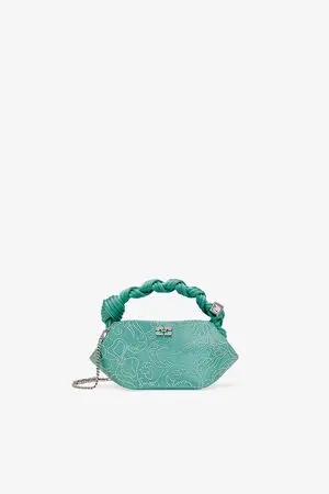GANNI Green Rhinestone Mini Bou Bag - Blue