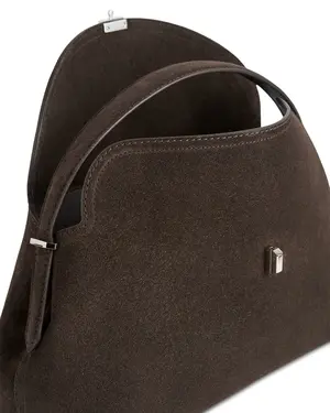 TOTEME T-lock Suede Top Handle Bag