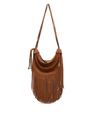 Farm Rio Small Suede Hobo Bag