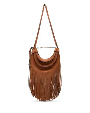 Farm Rio Small Suede Hobo Bag