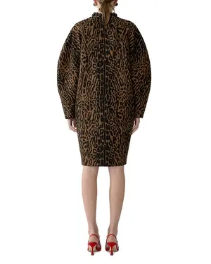 Carolina Herrera Wool Printed Cocoon Coat