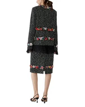 Carolina Herrera Embellished Long Sleeve Jacket