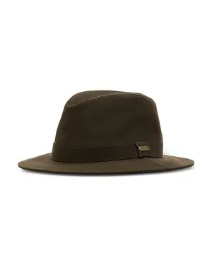 Barbour Vintage Waxed Canvas Bushman Hat - Olive