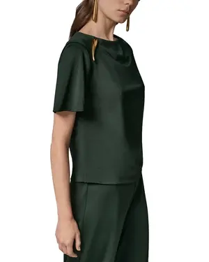Donna Karan New York Hardware Trim Ruched Top
