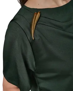 Donna Karan New York Hardware Trim Ruched Top