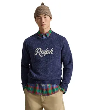 Polo Ralph Lauren The Ralph Wool Blend Logo Crewneck Sweater - Hunter Navy