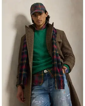 Polo Ralph Lauren Suede Elbow Patch Wool Blend Crewneck Sweater - Basil Green