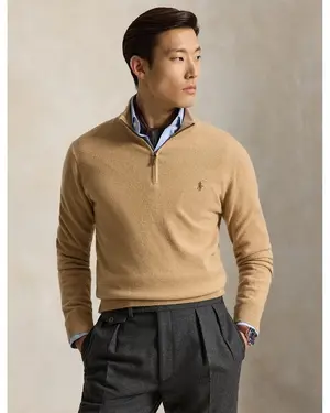 Polo Ralph Lauren Cashmere Stand Collar Zip Sweater