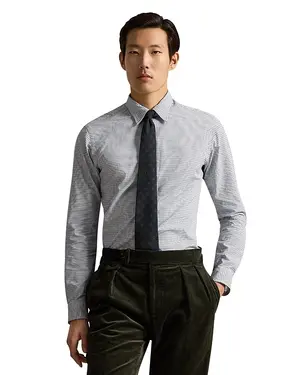 Polo Ralph Lauren Classic Fit Cotton Check Poplin Shirt - White Blue Multi
