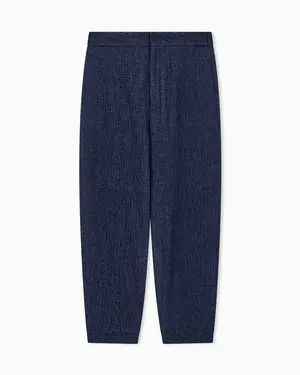 Giorgio Armani Froissé Wool Silk Cashmere Trousers