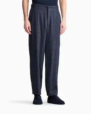 Giorgio Armani Froissé Wool Silk Cashmere Trousers
