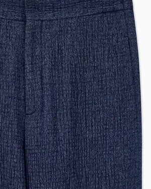 Giorgio Armani Froissé Wool Silk Cashmere Trousers