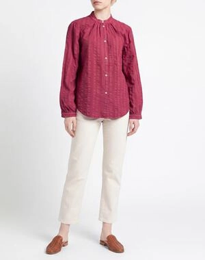 Massimo Alba Cotton And Polyamide Seersucker Mandarin Collar Shirt