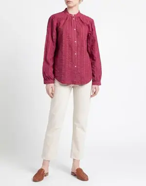 Massimo Alba Cotton And Polyamide Seersucker Mandarin Collar Shirt
