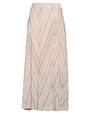 Liu Jo Woman Maxi Skirt Beige Size 8 Polyamide, Polyester, Elastane Beige