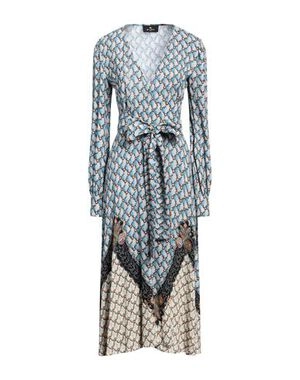 Etro Midi Dress Size Viscose, Elastane - Azure