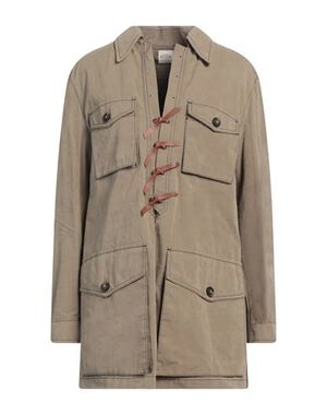 TOD'S Mini Dress Khaki Size Cotton, Polyester, Polyamide, Lambskin - Beige