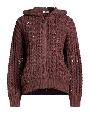 Brunello Cucinelli Cardigan Chocolate Size Cashmere, Ecobrass - Brown