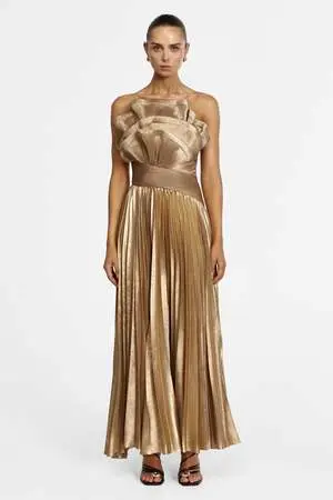 Acler Penda Maxi Dress - Gold