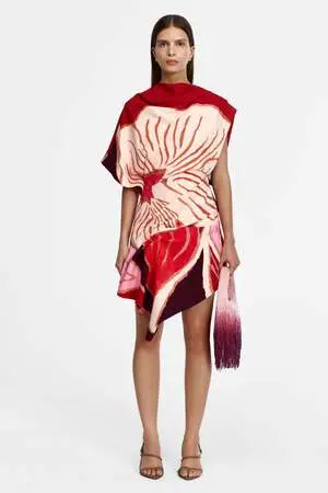 Acler Lindon Mini Dress - Rouge Eclipse
