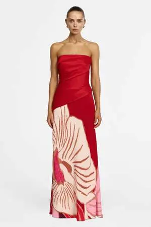 Acler Lingle Maxi Dress - Rouge Eclipse