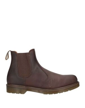 Dr. Martens Ankle Boots Dark Size Soft Leather, Textile Fibers - Brown