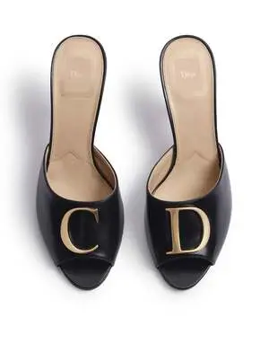 Dior Lambskin Initials Heel Sandal