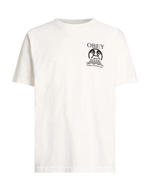 Obey Man T-shirt White Size M Cotton White