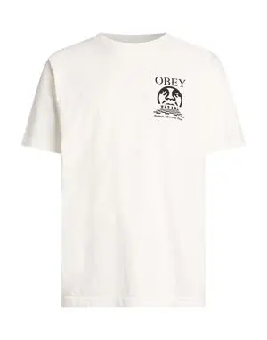 Obey T-shirt Size Cotton - White