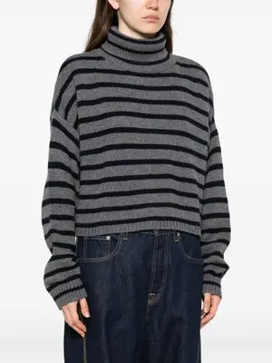 LISA YANG Zerlina Cashmere Turtle-neck Sweater - Grey