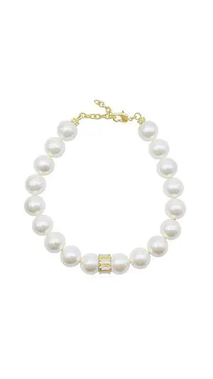 BAYEMEYC Astrion Pearl Choker Necklace - Gold