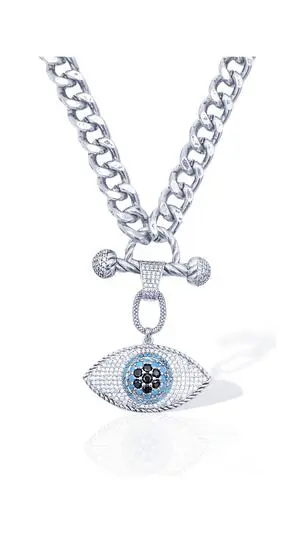 BAYEMEYC Mare Evil Eye Necklace - Silver