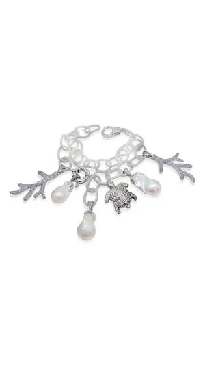 BAYEMEYC Temis Baroque Pearl Bracelet - Silver