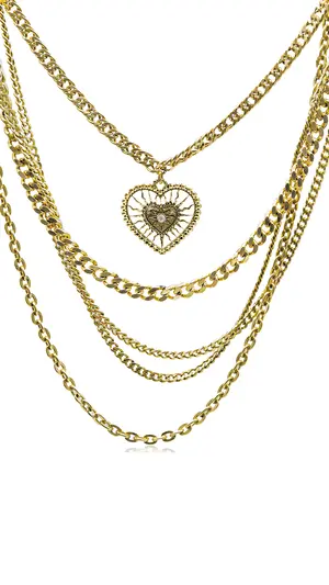 BAYEMEYC Corvera Layered Chain Necklace - Gold