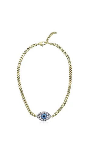 BAYEMEYC Esperanza Plated Eye Necklace - Gold