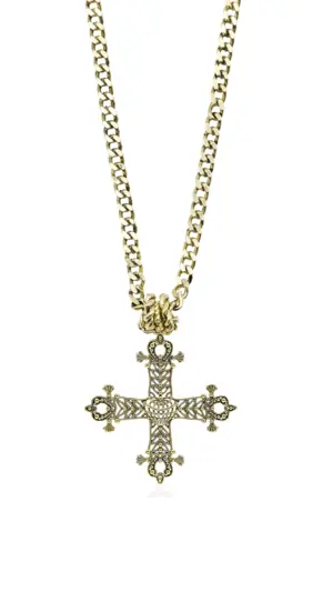 BAYEMEYC Resh Charm Necklace - Gold