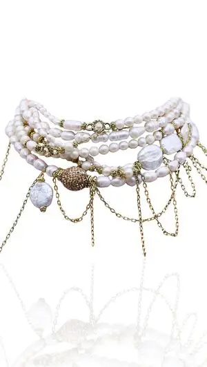 BAYEMEYC Gitano Pearl Necklace - White