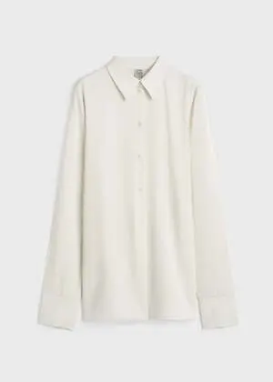 TOTEME Lightweight Wool Shirt - Ecru