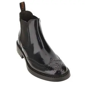 JUAN LACARCEL BY CALCE Spazzolato Leather Chelsea Boots