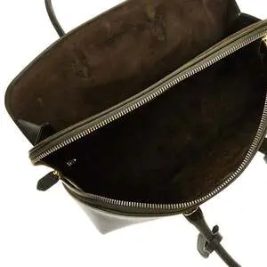 Alaïa Small Delta Bag In Box Leather - Green